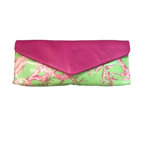 Murval | Bags | Murval Toile Bag Purse Pink Green Easter Clear Coated ...